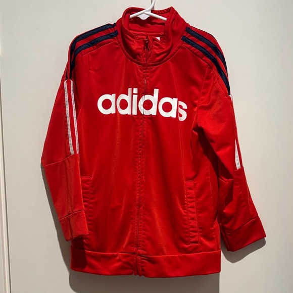 adidas | Jackets & Coats | Adidas Red And Navy Track Jacket | Poshmark